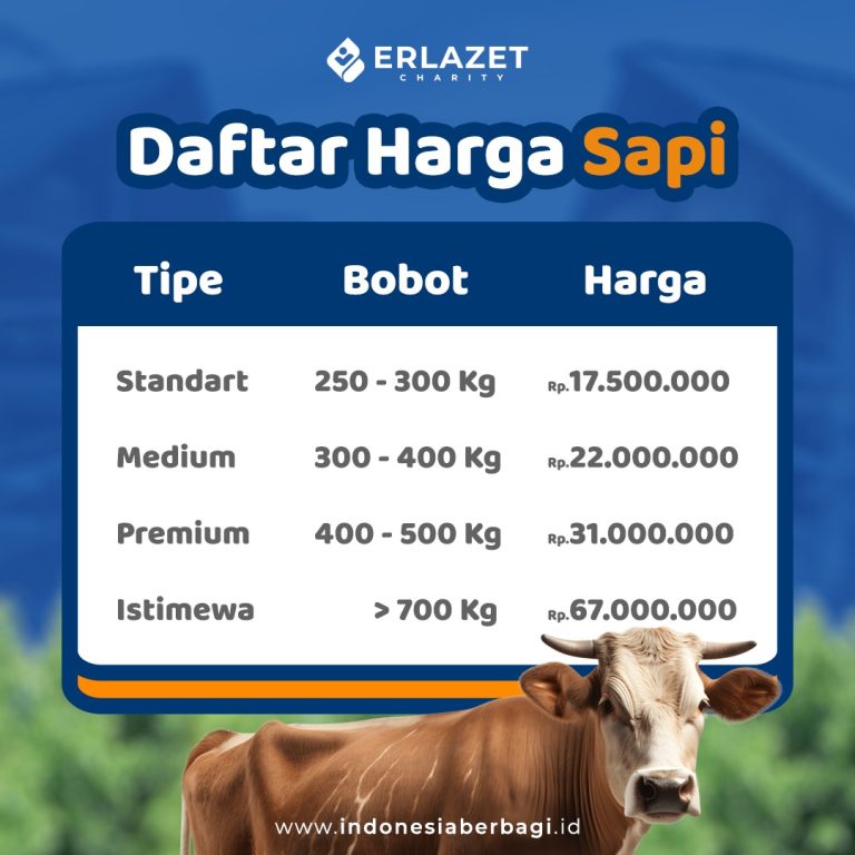 Beli Di Sini, Harga Sapi Qurban 2024 Mulai Dari 17.5 Jutaan • ERLAZET ...